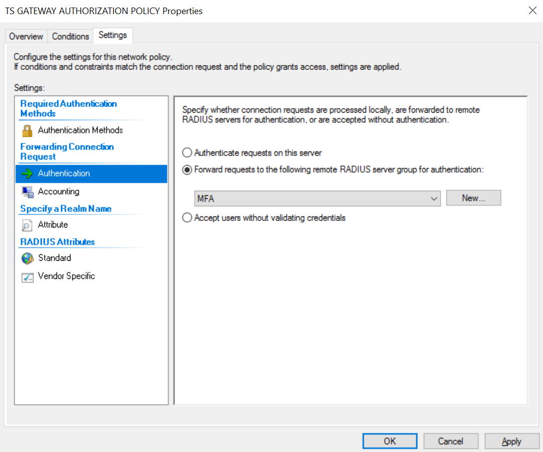 Setting up two-factor authentication on a Windows server with the RD ...