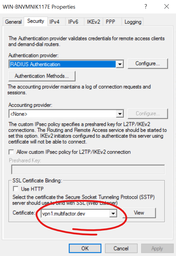 Setting up Windows VPN two-factor authentication with Routing and ...